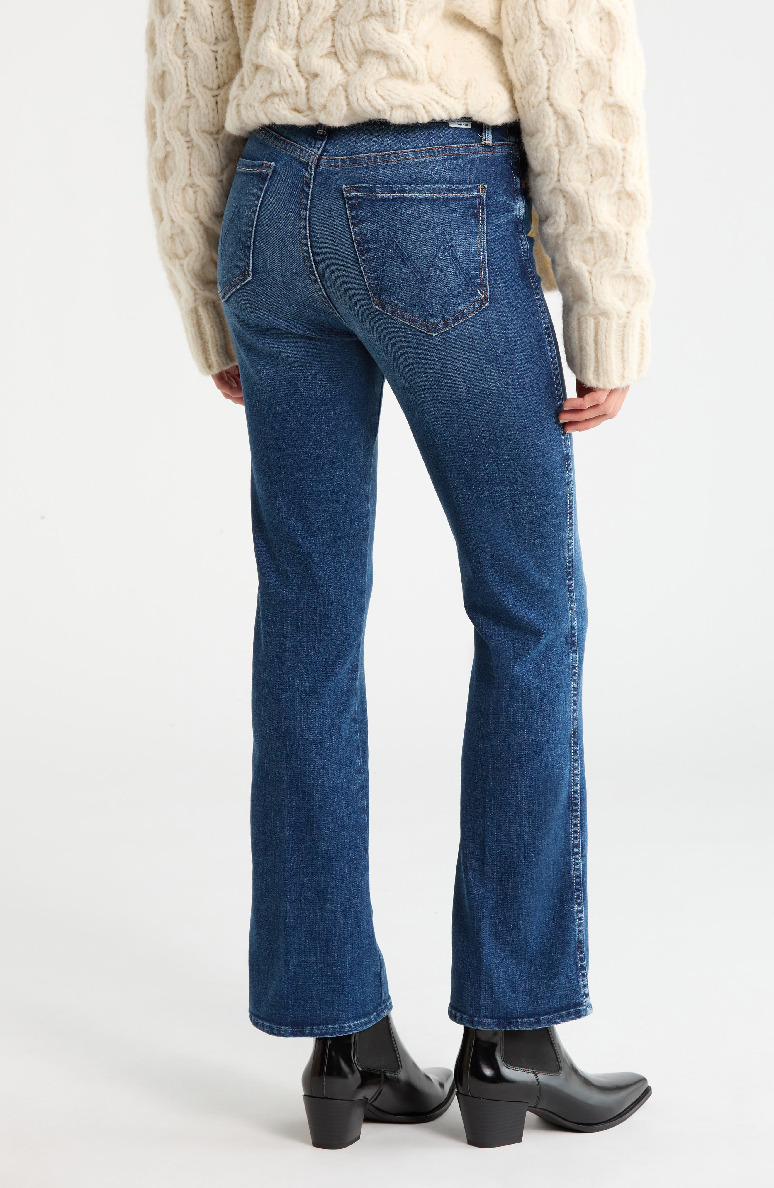 MOTHER The Mid Rise Smokin Double Flood Flare Jeans | Nordstromrack