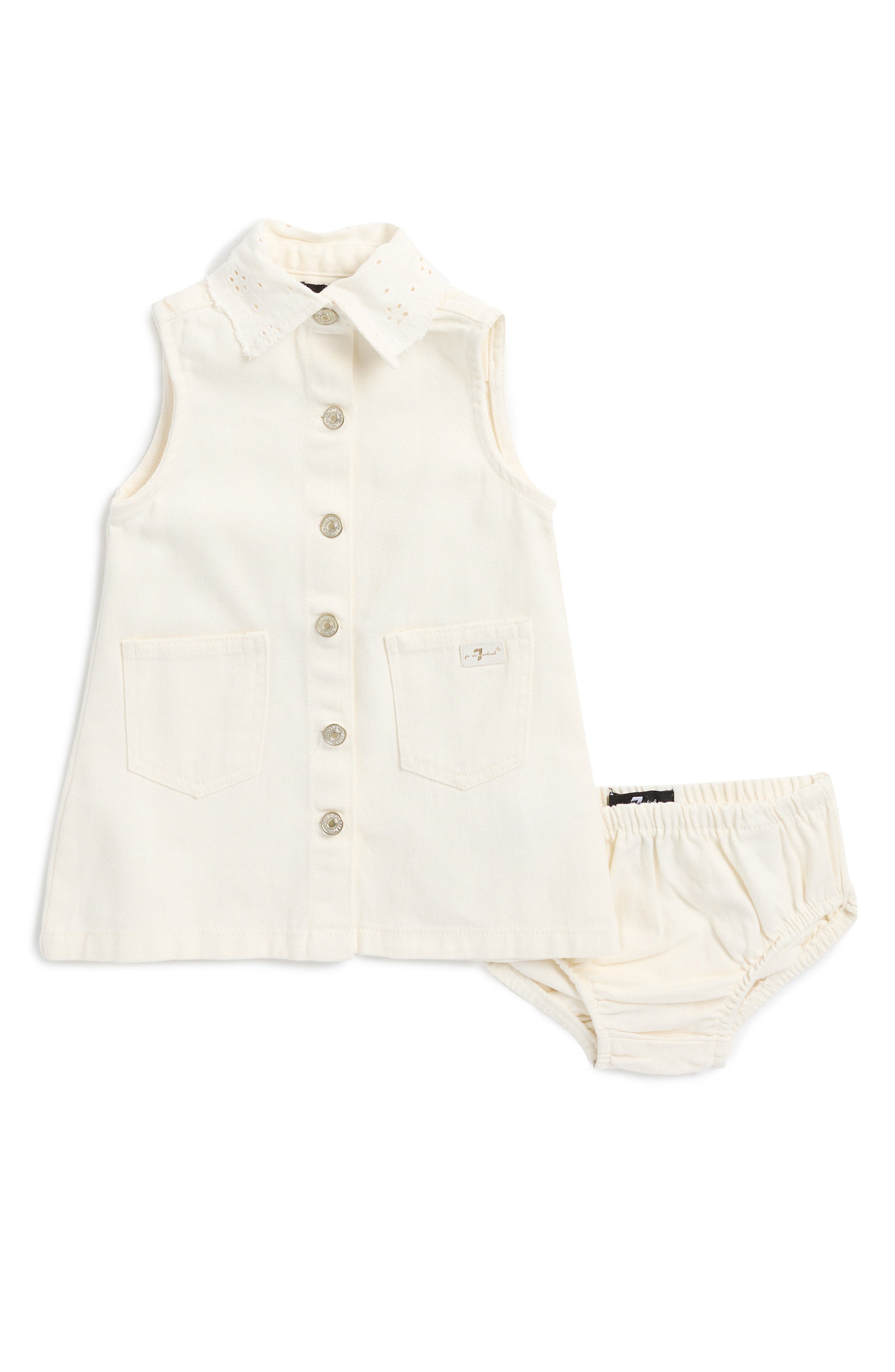 7 For All Mankind Sleeveless Denim Dress & Bloomers Set | Nordstromrack