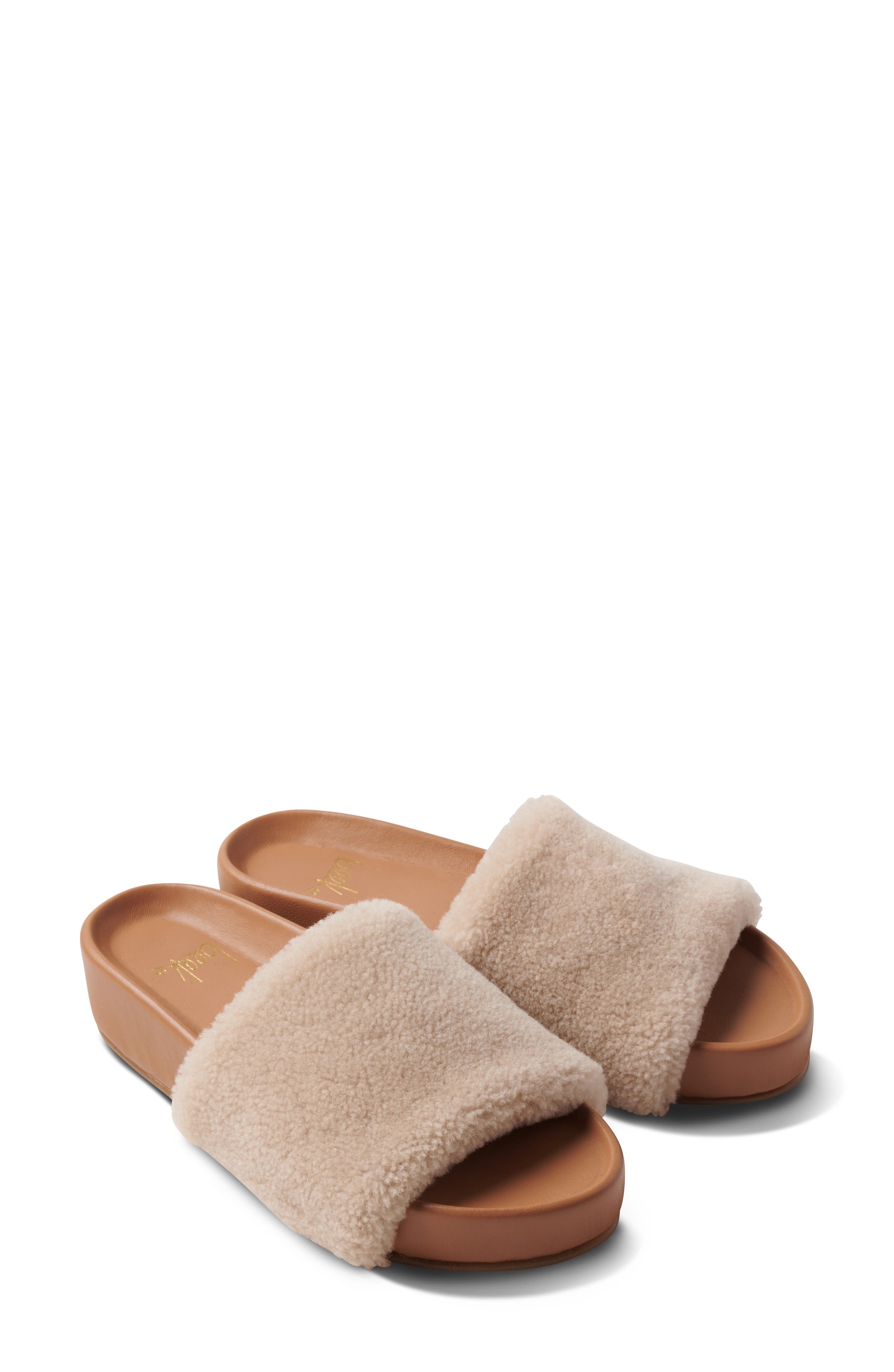 Beek Pelican Genuine Shearling & Leather Sandal (Women) | Nordstromrack