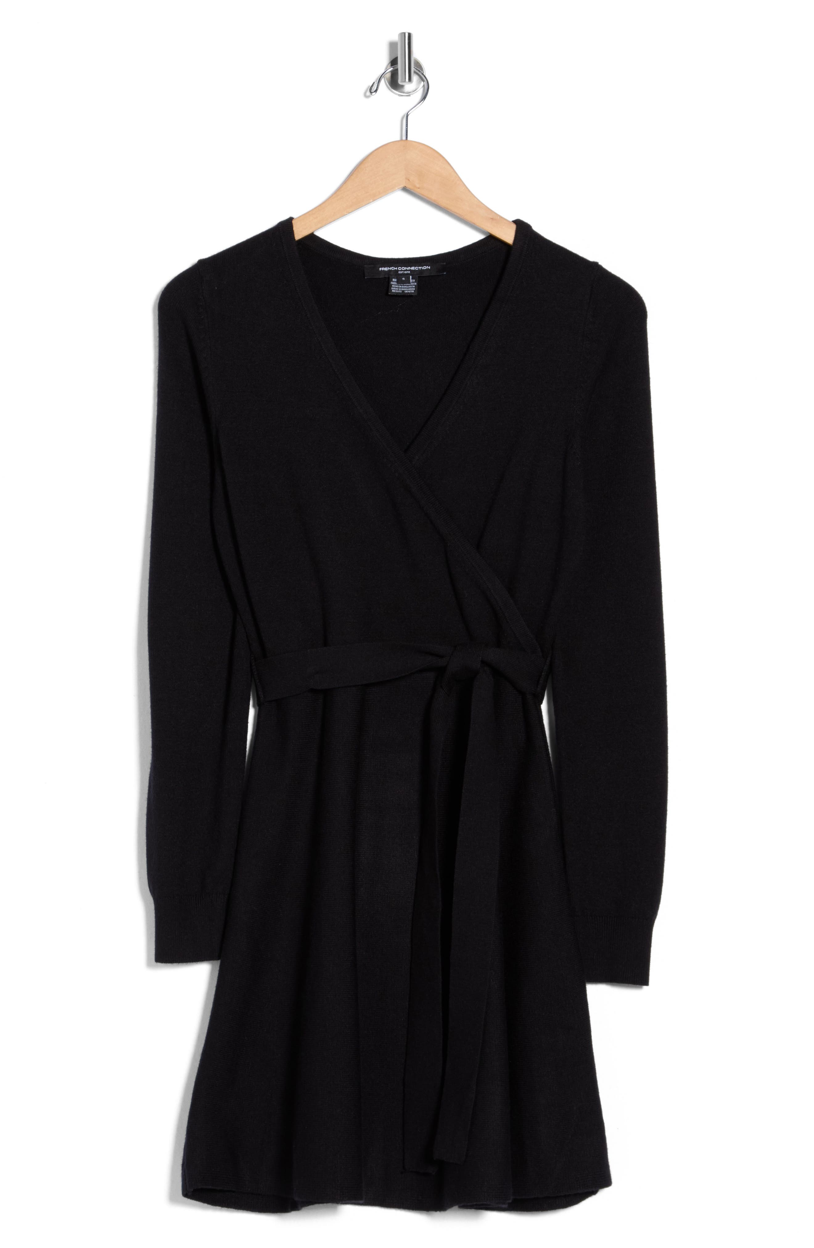 French Connection Long Sleeve Wrap Minidress | Nordstromrack