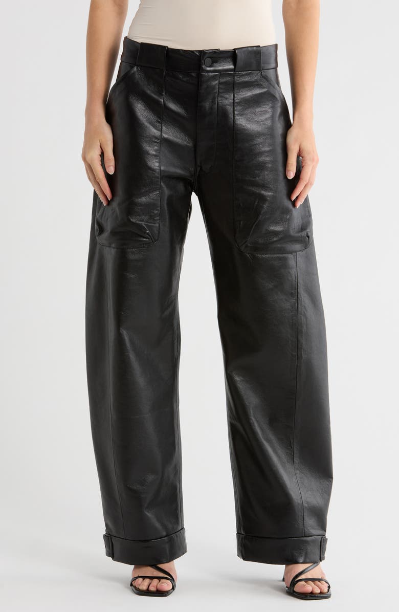 MOTHER The Half-Pipe Cargo Nerdy Faux Leather Pants | Nordstromrack