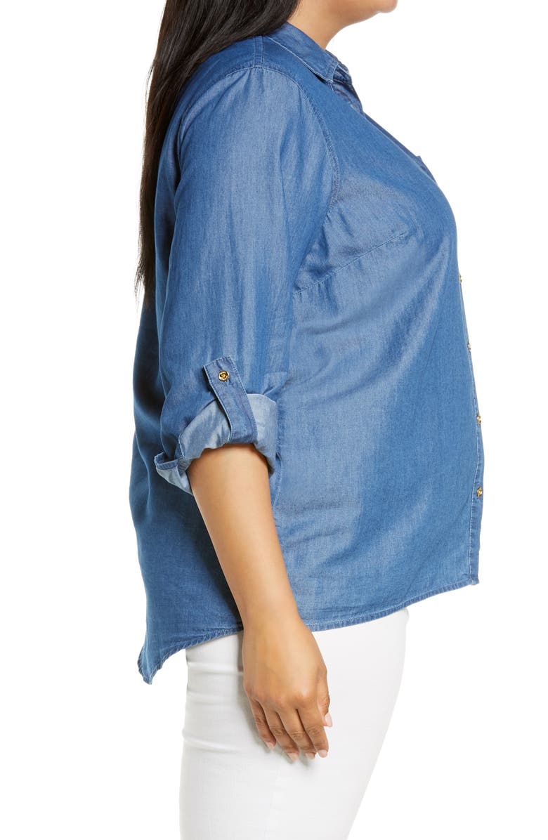 MICHAEL Michael Kors Rolll Tab Button-Up Shirt | Nordstrom