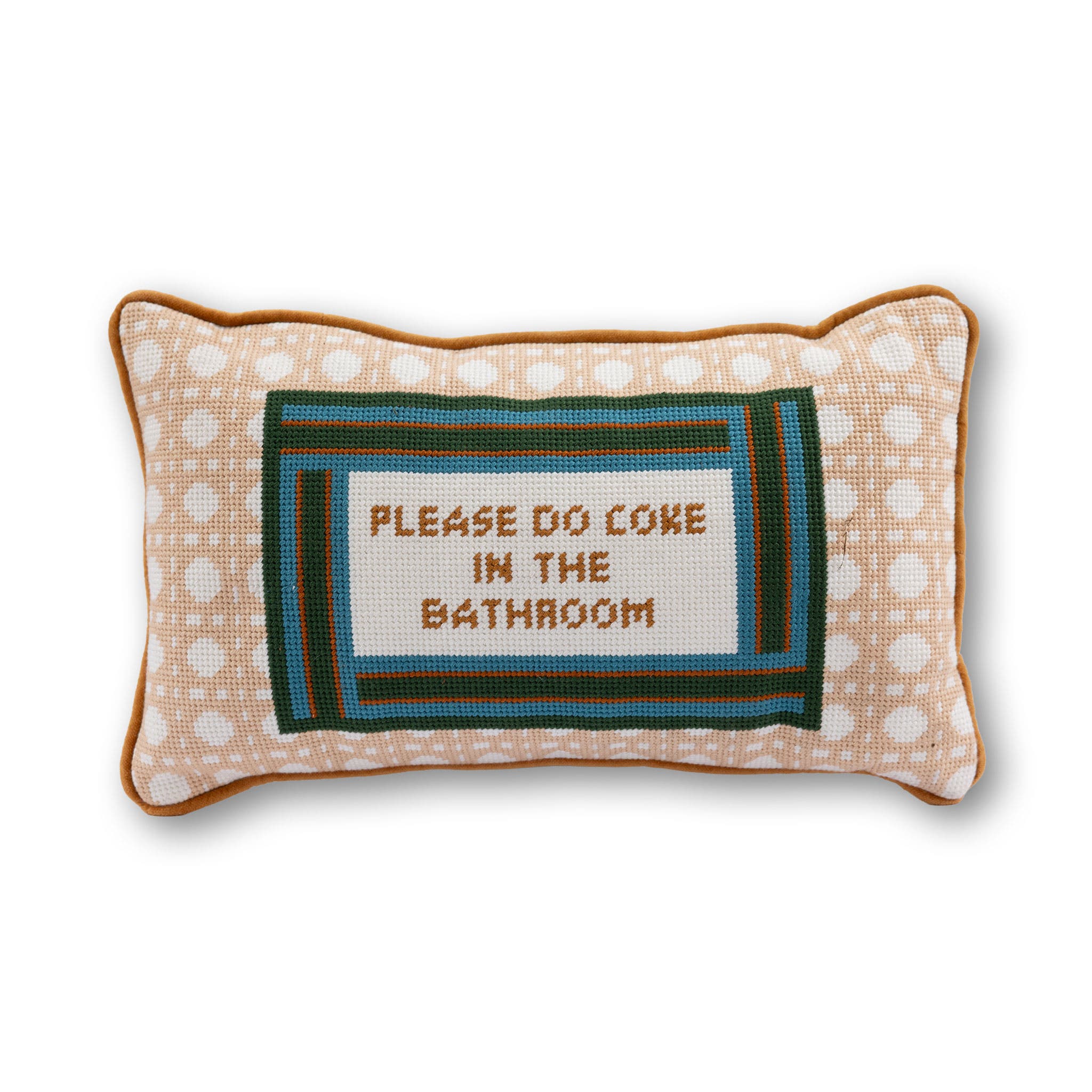 Furbish Bathroom Etiquette Needlepoint Pillow | Nordstrom