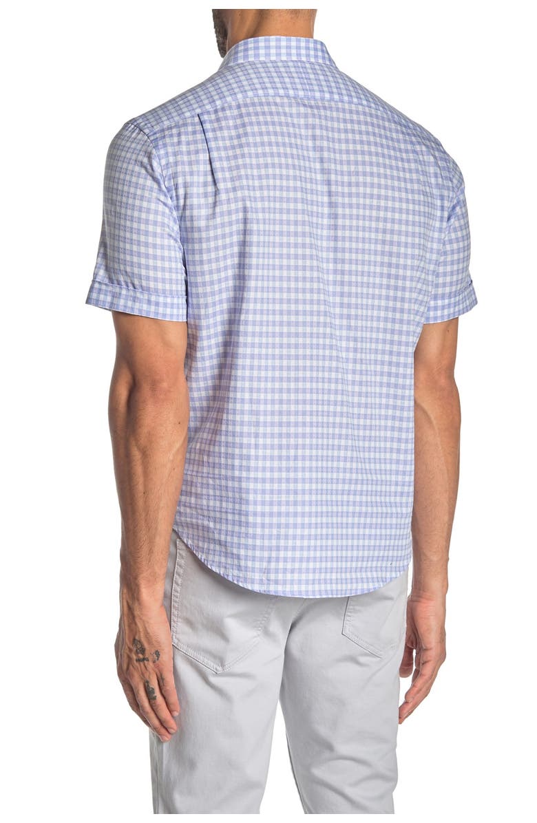 Thomas Dean Checkered Print Short Sleeve Regular Fit Shirt | Nordstromrack