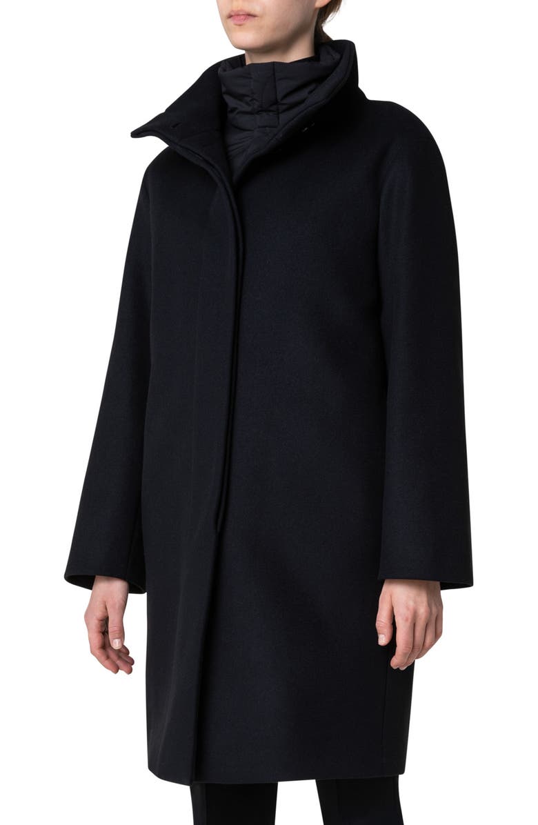 Akris punto 2-in-1 Quilted & Wool Blend Car Coat | Nordstrom