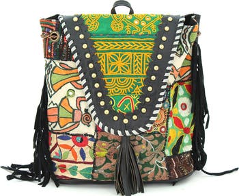 VINTAGE ADDICTION Embellished Leather Backpack | Nordstromrack