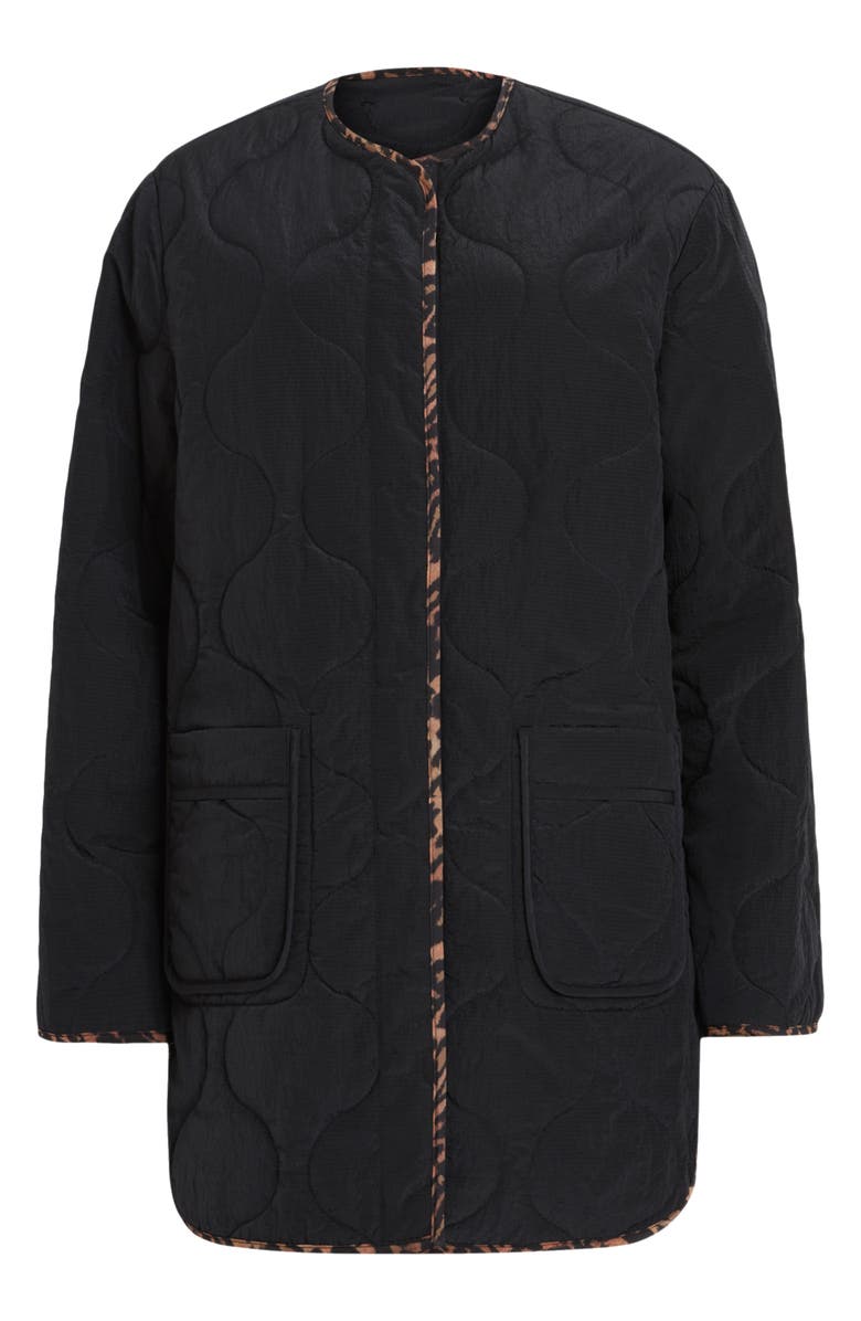 AllSaints Phyllis Reversible Leopard Print Liner Jacket | Nordstrom