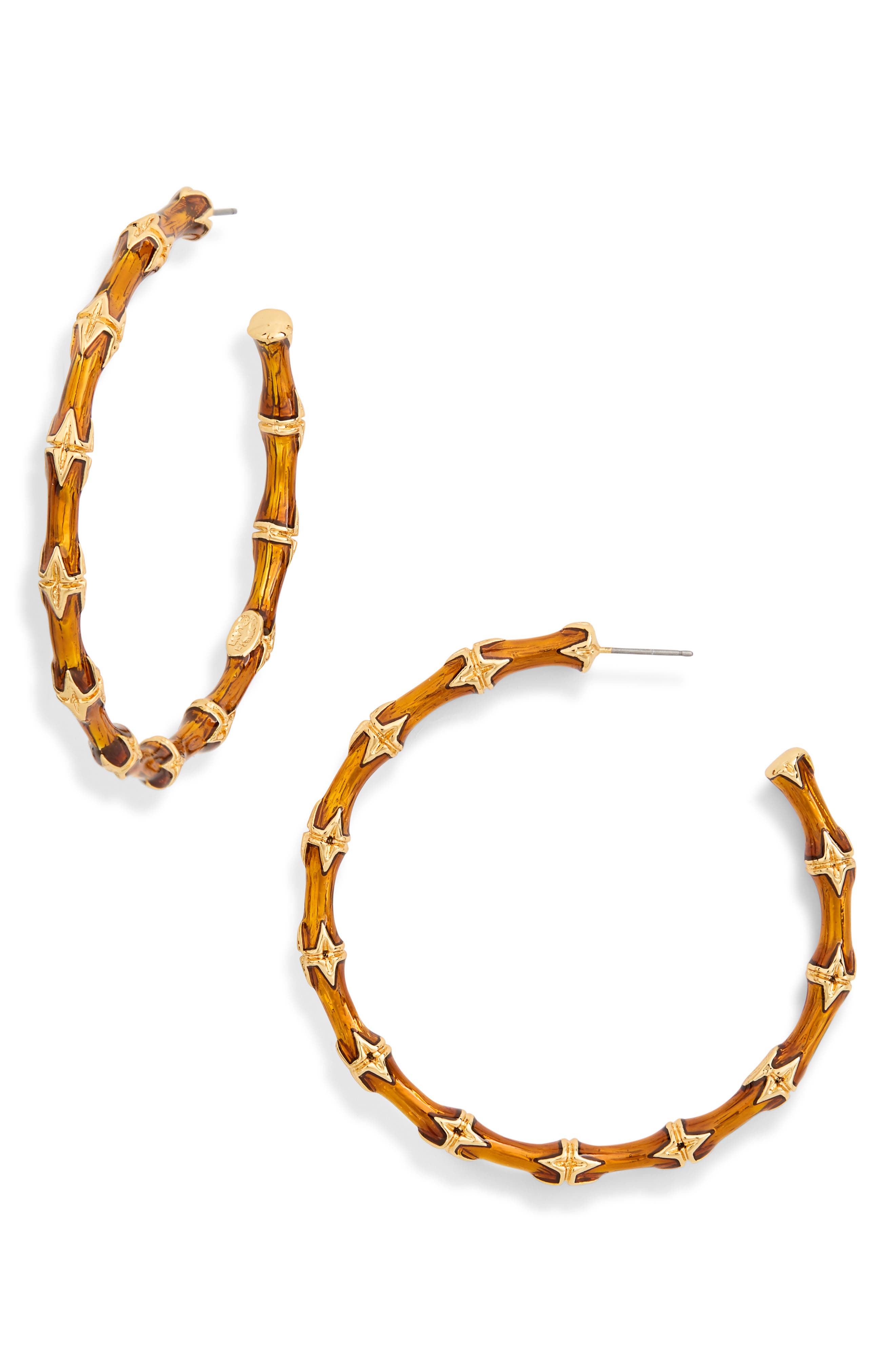Kenneth Jay Lane Large Bamboo Hoop Earrings | Nordstromrack