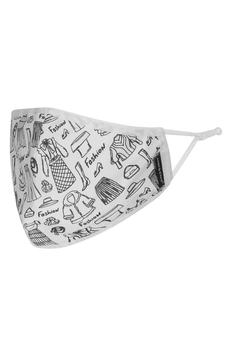 Andy & Evan 4-Pack Youth Coloring Face Masks & 5-Pack Fabric Markers ...