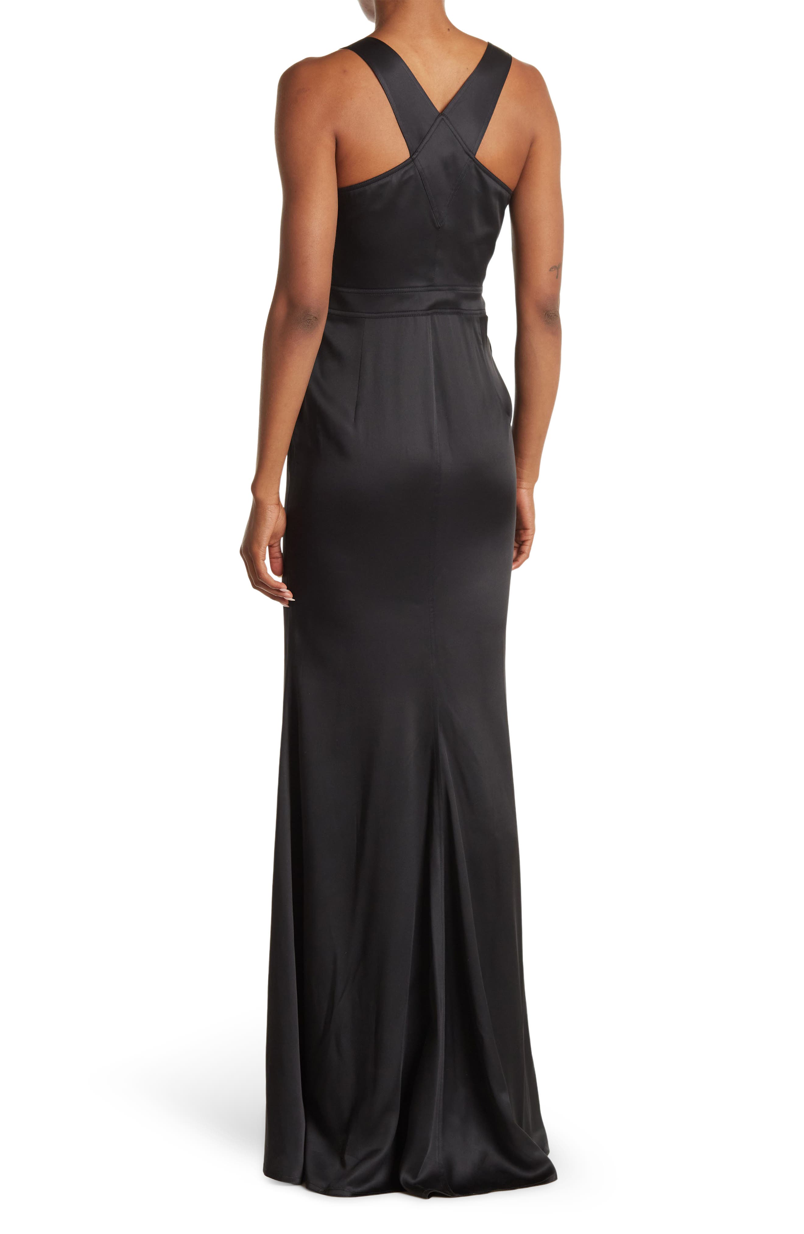 JEREMY SCOTT Square Neck Buckle Strap Maxi Dress | Nordstromrack