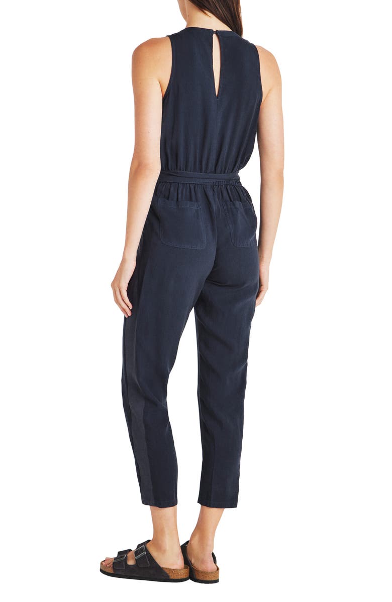 Splendid Colette Sleeveless Tie Waist Crop Jumpsuit | Nordstromrack