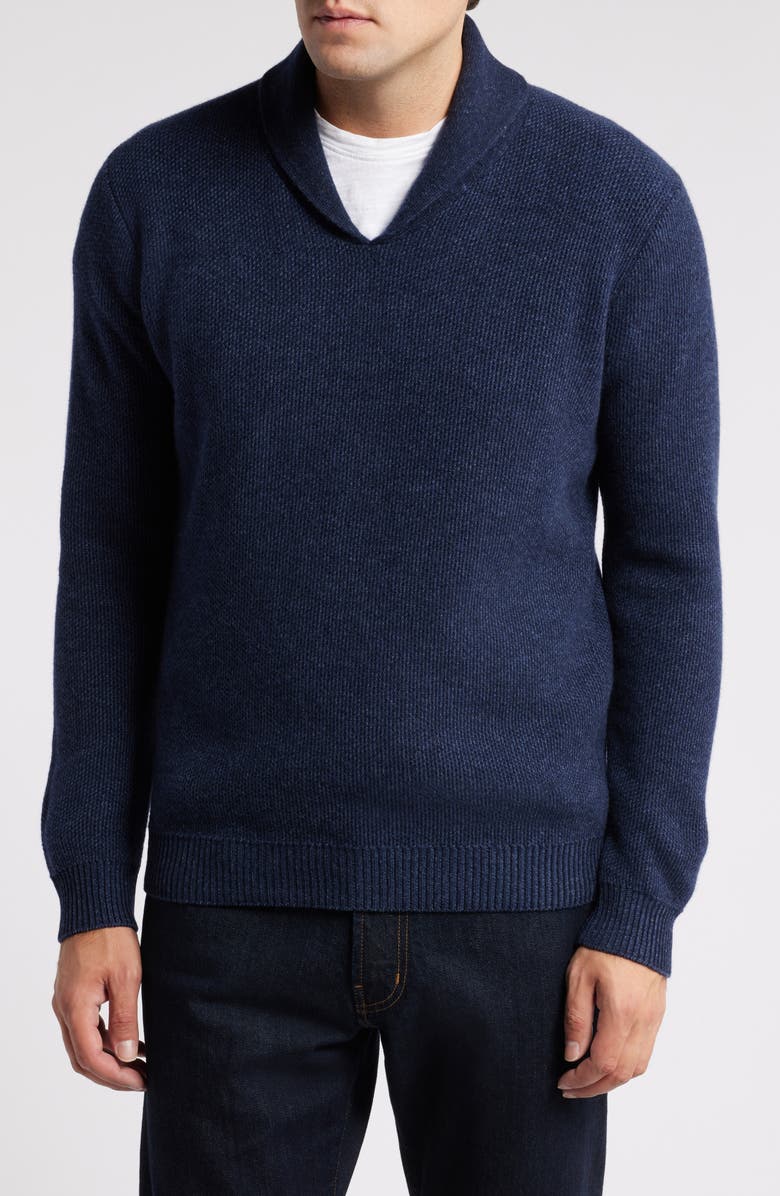 Peter Millar Corbet Shawl Collar Merino Wool Blend Sweater | Nordstrom