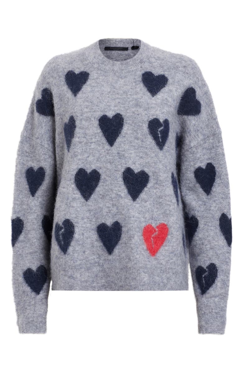 AllSaints Amora Jacquard Alpaca & Wool Blend Sweater | Nordstromrack