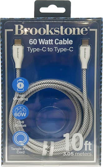 BROOKSTONE 10-Ft. Braided USB-C To USB-C Cable | Nordstromrack