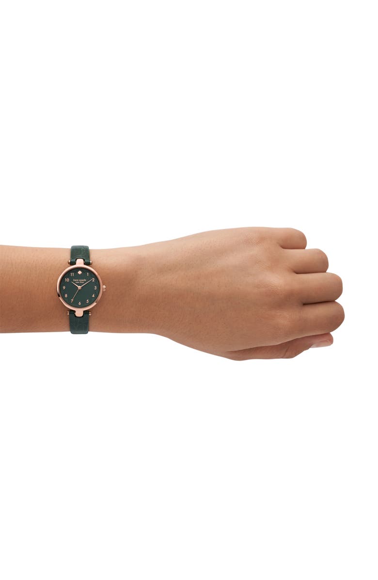 Kate Spade New York holland croc embossed leather strap watch, 28mm ...