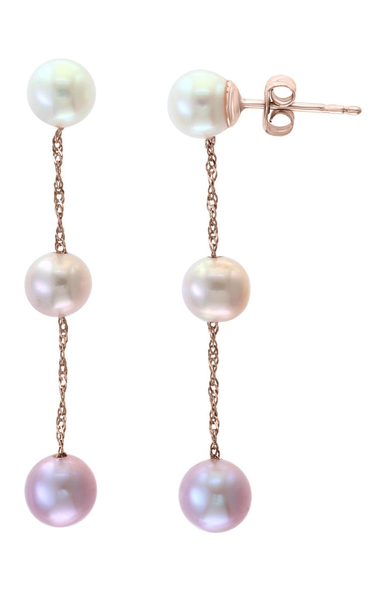EFFY Freshwater Pearl Linear Drop Earrings | Nordstromrack