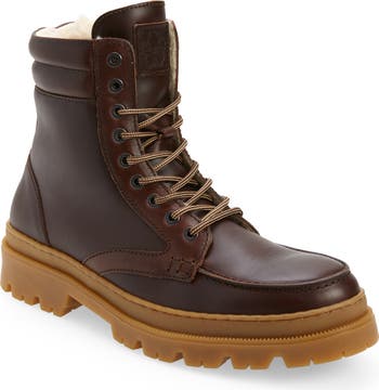 Ted Baker London Edric Faux Fur Lined Apron Toe Boot (Men) | Nordstrom