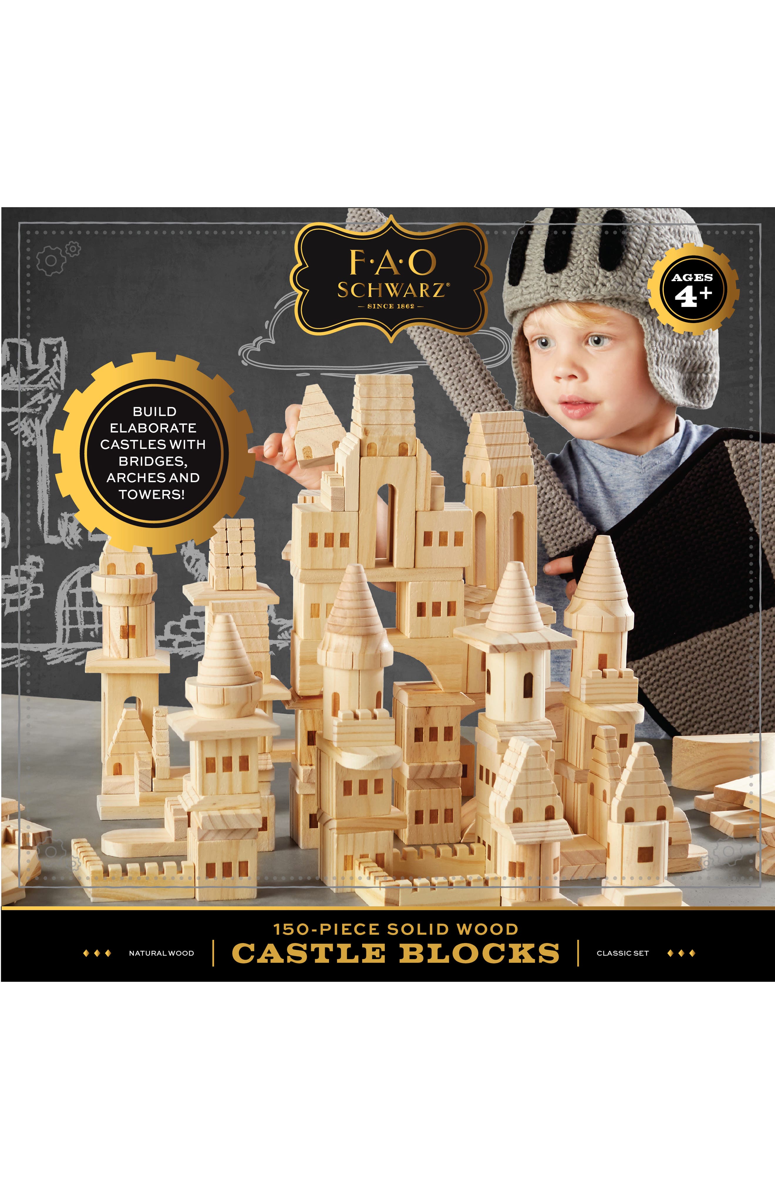 FAO Schwarz 150-Piece Wood Castle Building Block Set | Nordstrom