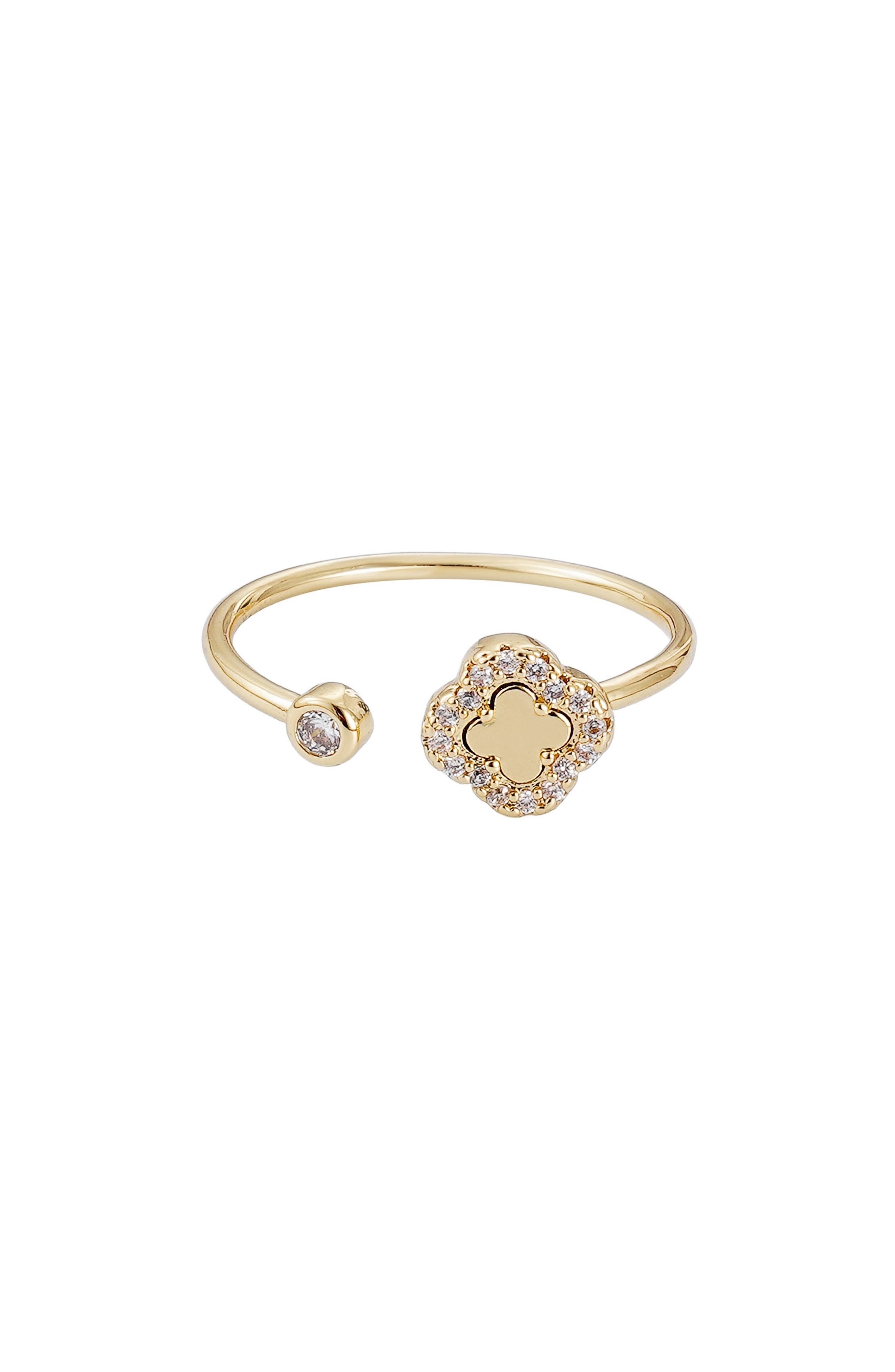 Cubic Zirconia Clover Open Band Ring (Women) | Nordstromrack
