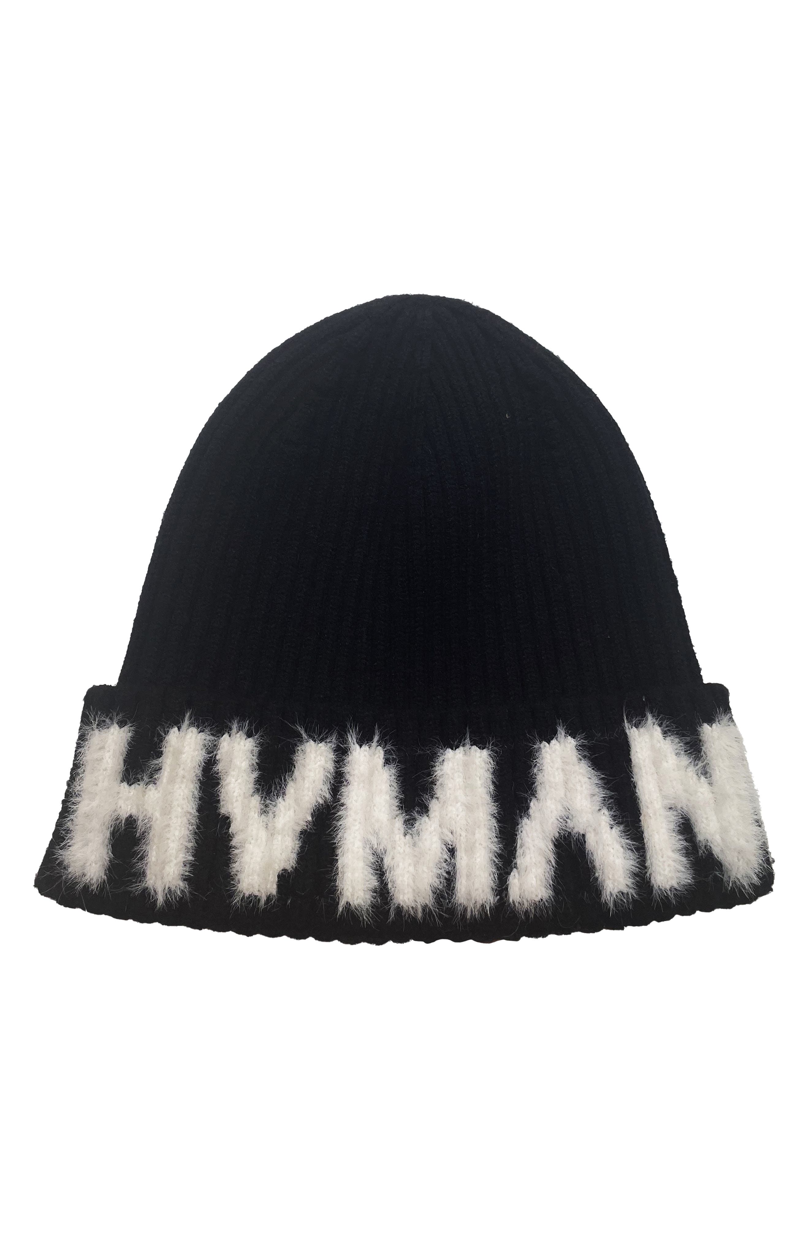 HVMAN Fuzzy Logo Knit Beanie | Nordstromrack
