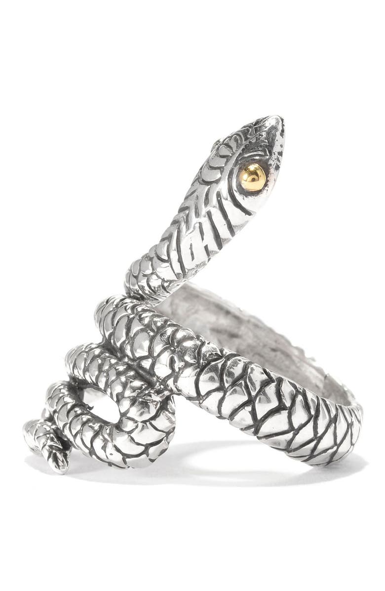SAMUEL B. Sterling Silver & 18K Gold Snake Wrap Ring | Nordstromrack