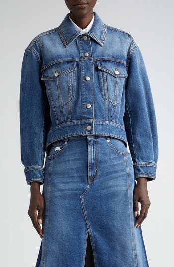 McQueen High-Low Denim Jacket | Nordstrom
