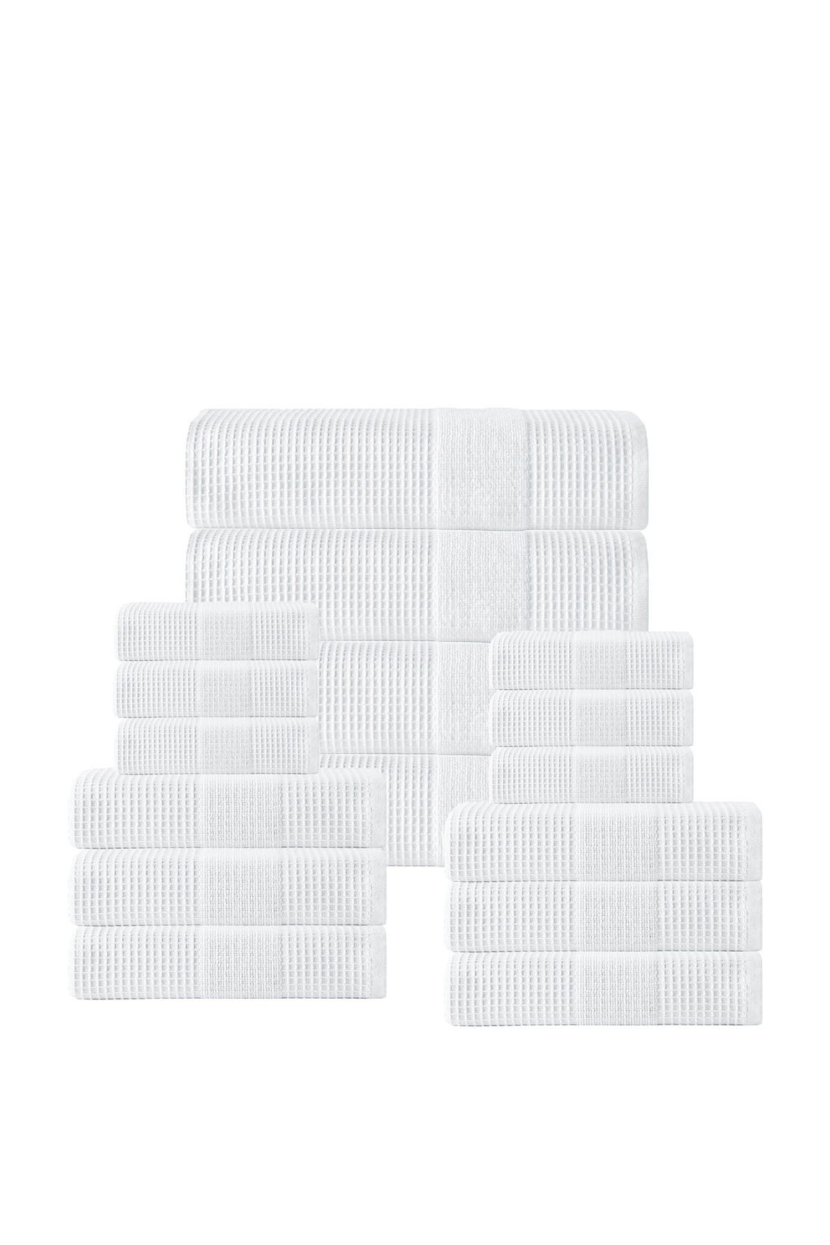 ENCHANTE HOME Ria Turkish Cotton 16-Piece Towel Set - White | Nordstromrack