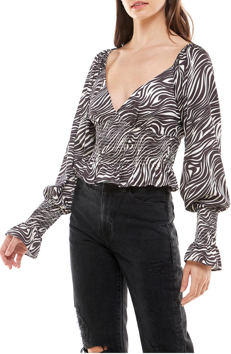 WAYF Heartbreaker Smock Waist Blouse | Nordstromrack