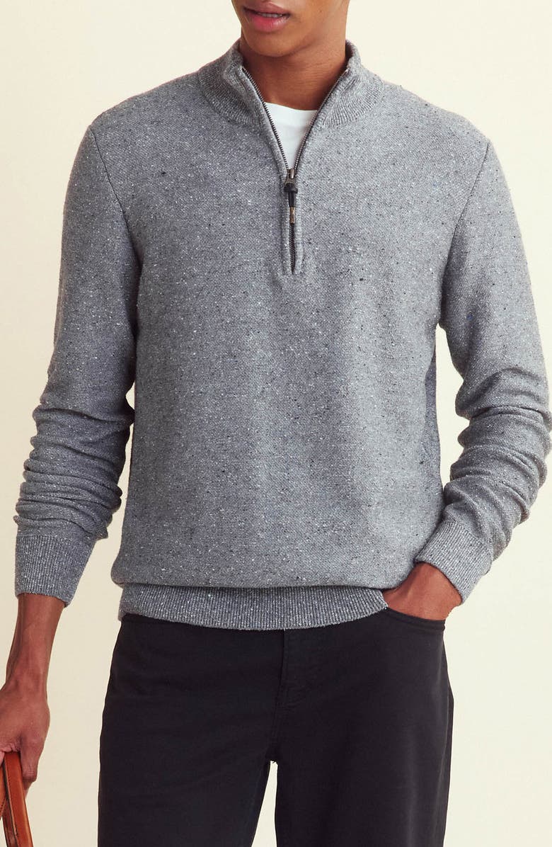Billy Reid Bird's Eye Half Zip Sweater | Nordstromrack