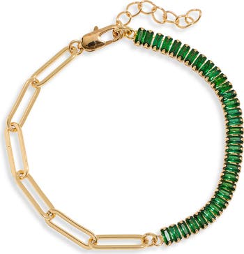 NORDSTROM RACK CZ & Paper Clip Chain Bracelet | Nordstromrack