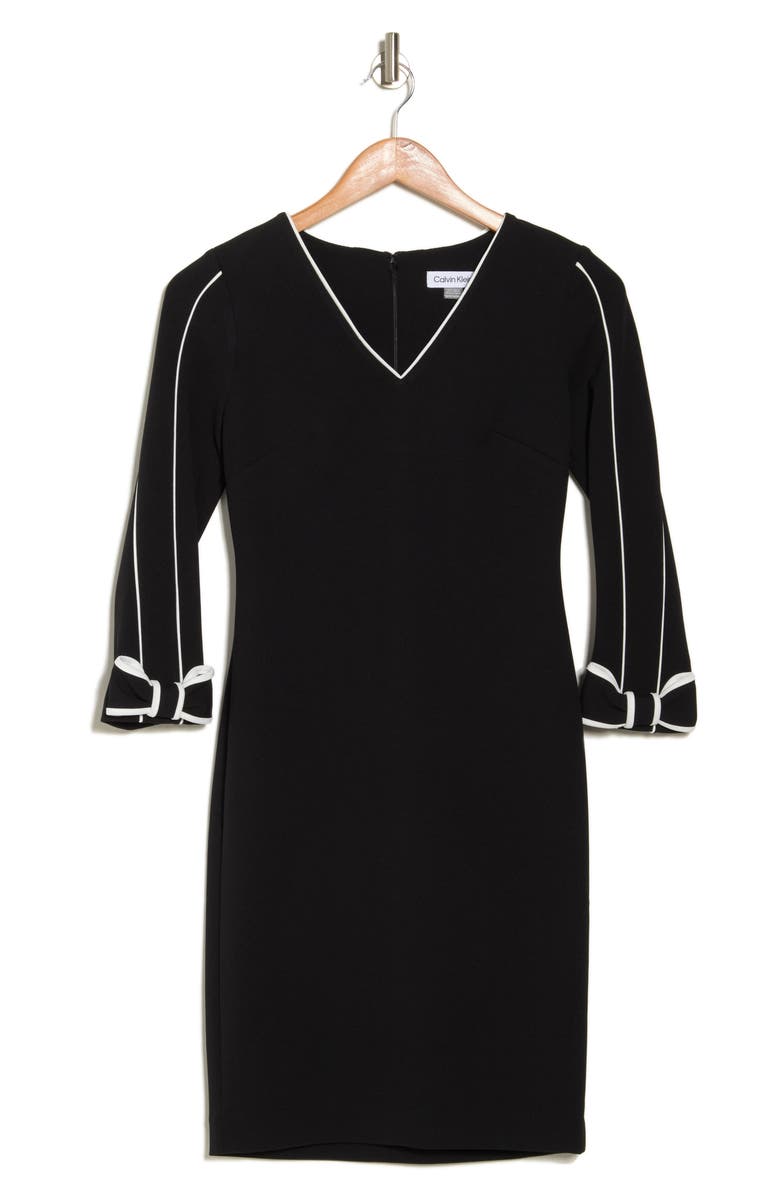 Calvin Klein Piped Bow Sleeve Sheath Dress | Nordstromrack
