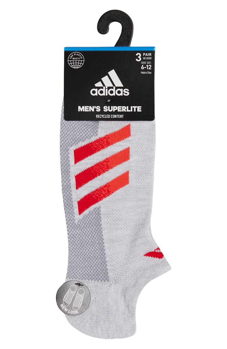adidas Superlite Stripe 3-Pack No-Show Socks | Nordstromrack
