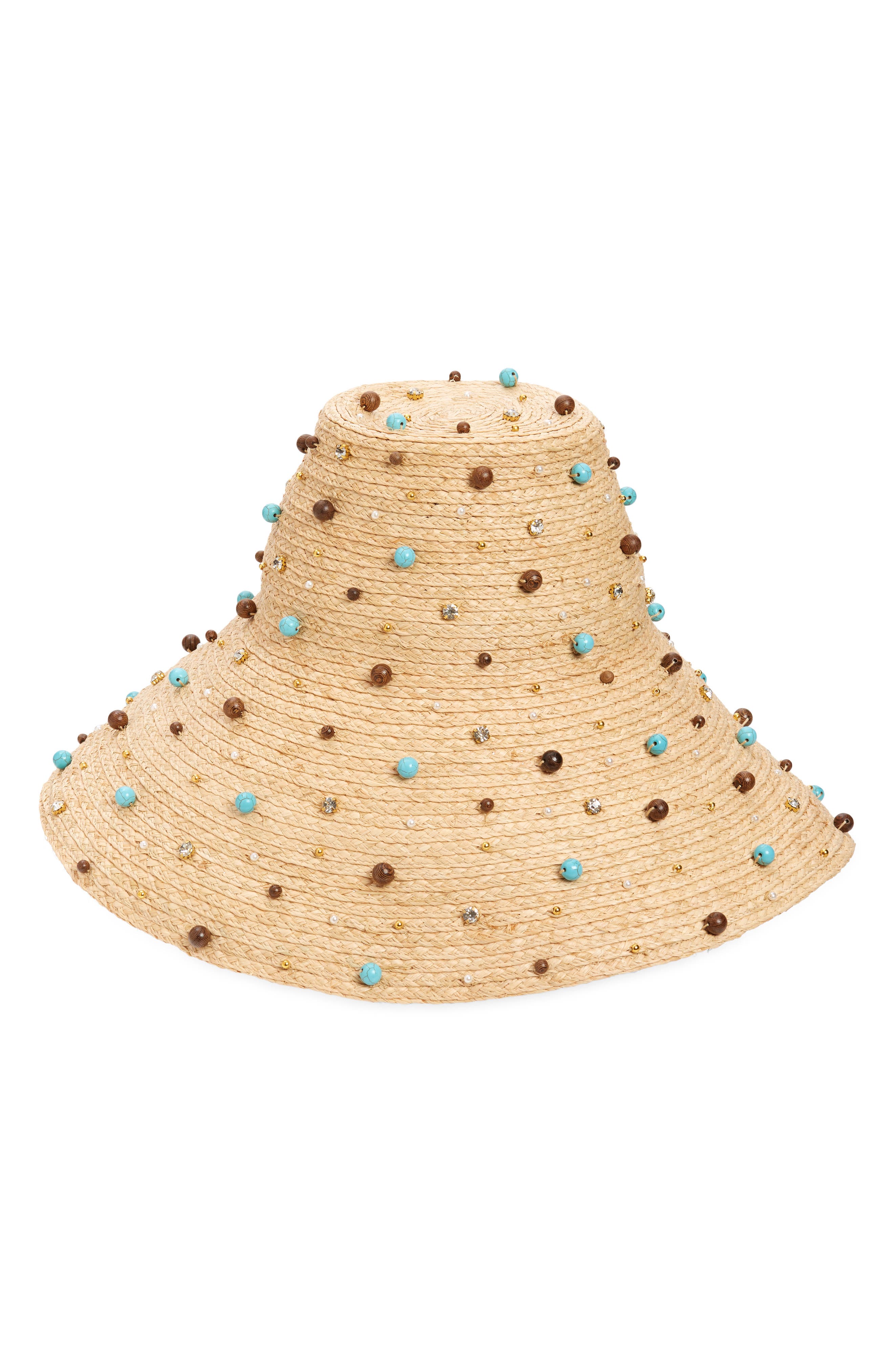 Lele Sadoughi Embellished Raffia Hat | Nordstrom