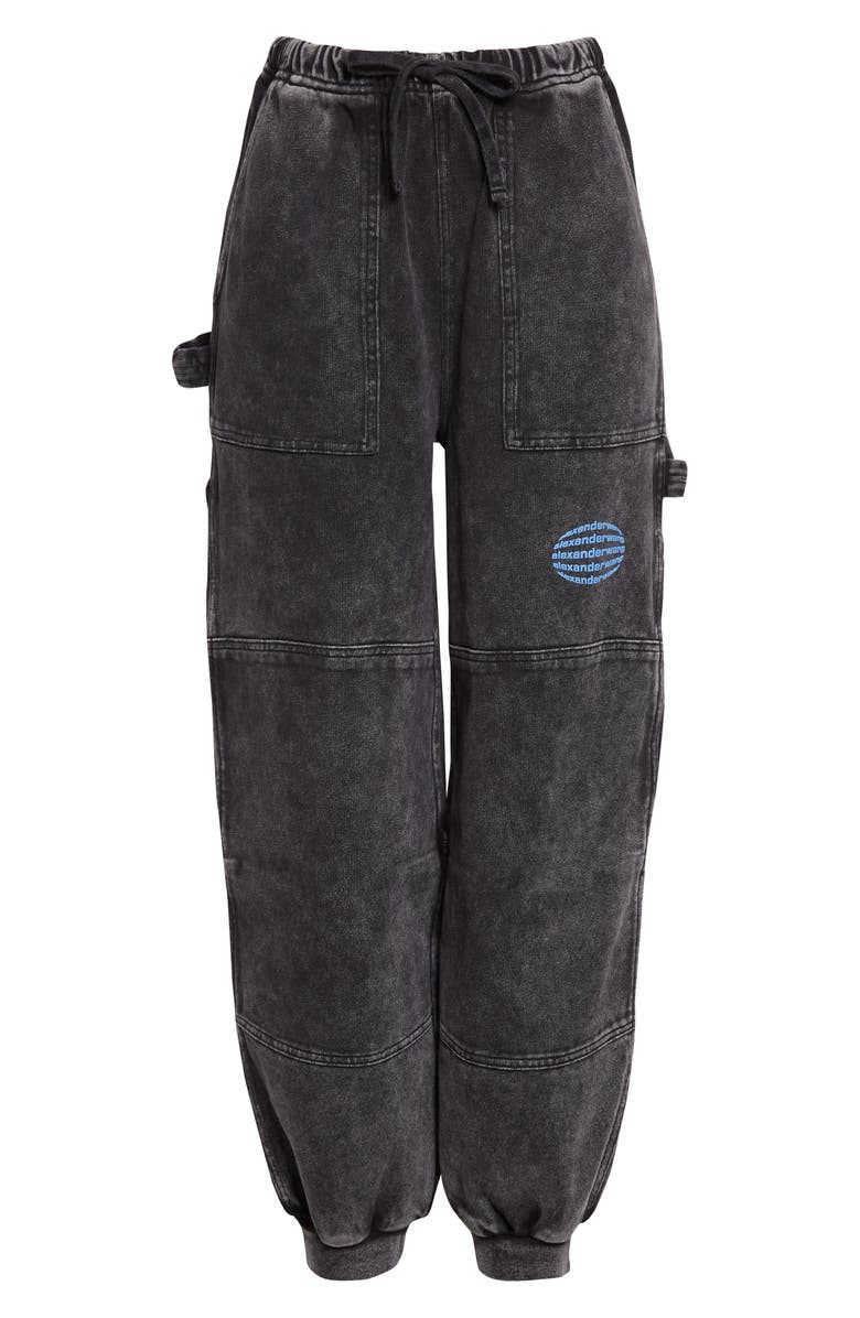 Alexander Wang Logo Acid Wash Cotton Carpenter Sweatpants | Nordstrom
