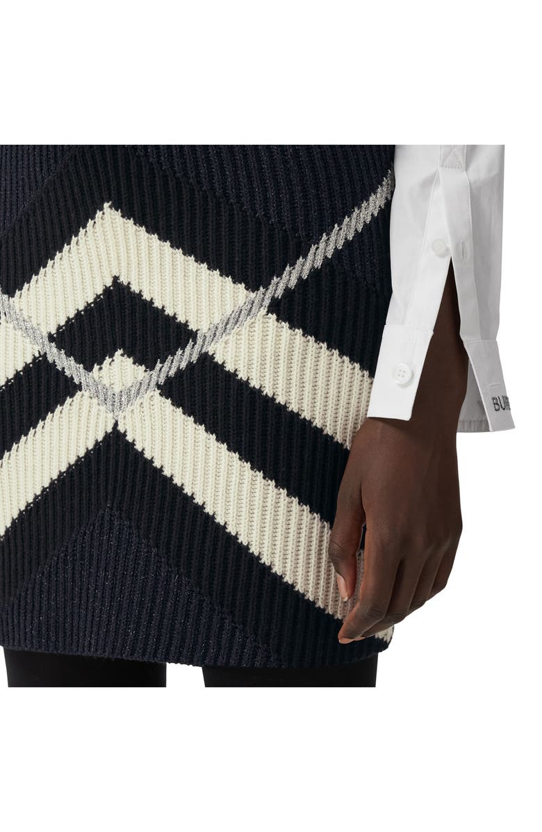 Burberry Kiri Kissing Check Cashmere Blend Rib Skirt | Nordstrom