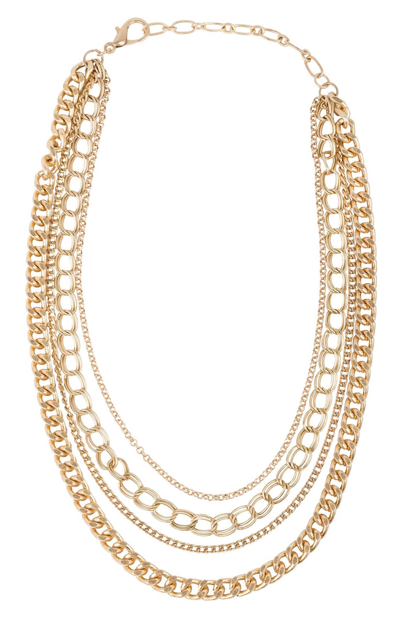 SAACHI Mixed Chain Layered Necklace | Nordstromrack