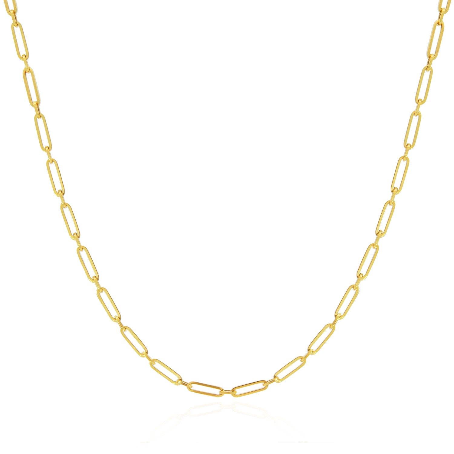 The Lovery Fine Jewelry Round Link Paperclip Chain Necklace | Nordstrom