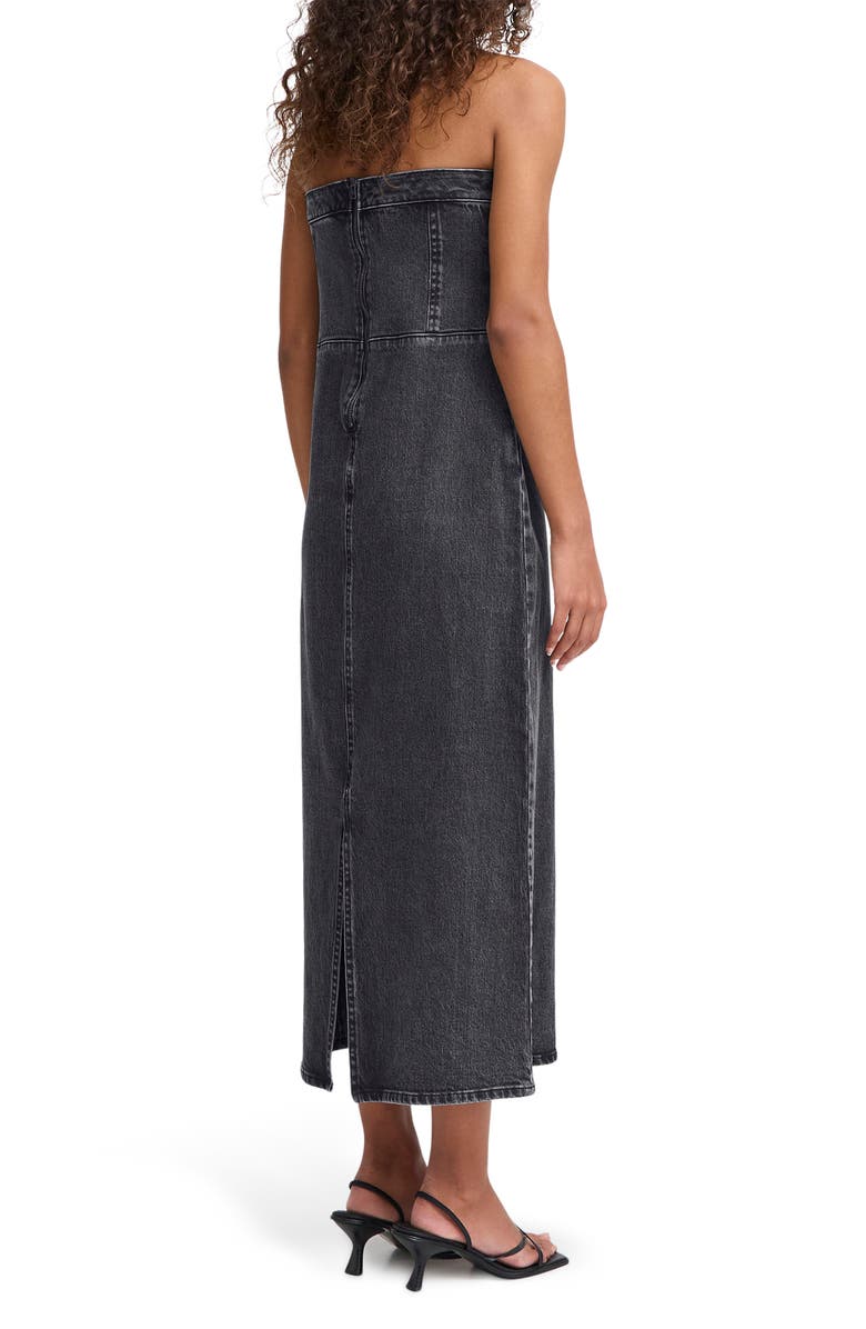 ICHI Strapless Denim Midi Dress | Nordstromrack