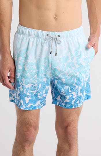 Vintage Summer Floral Ombré Swim Trunks | Nordstromrack