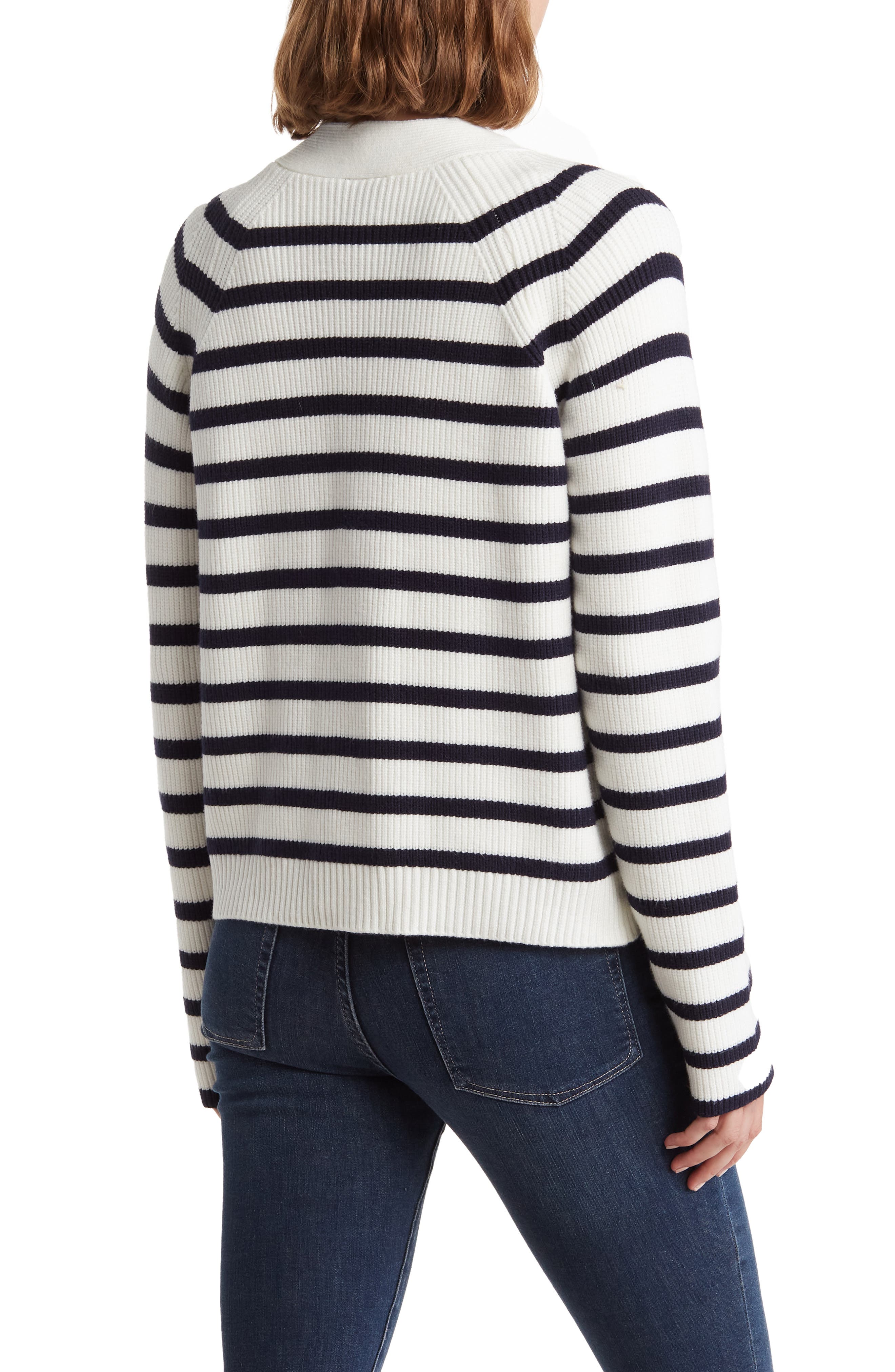 Bobeau Stripe Long Sleeve Sweater | Nordstromrack