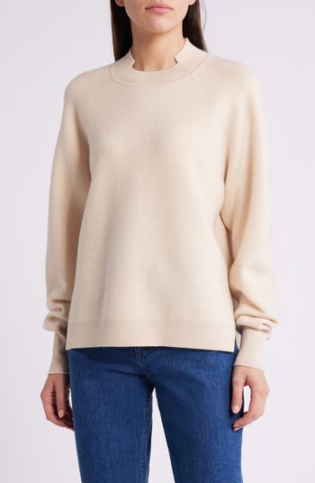 BOSS Fariola Wool & Cashmere Sculpted Mock Neck Sweater | Nordstromrack