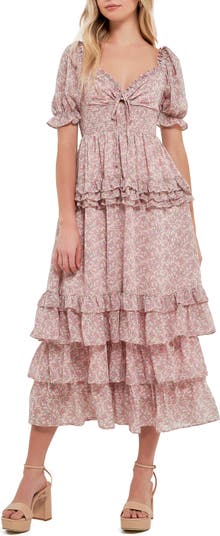 Free the Roses Ruffle Smocked Tiered Maxi Dress | Nordstrom