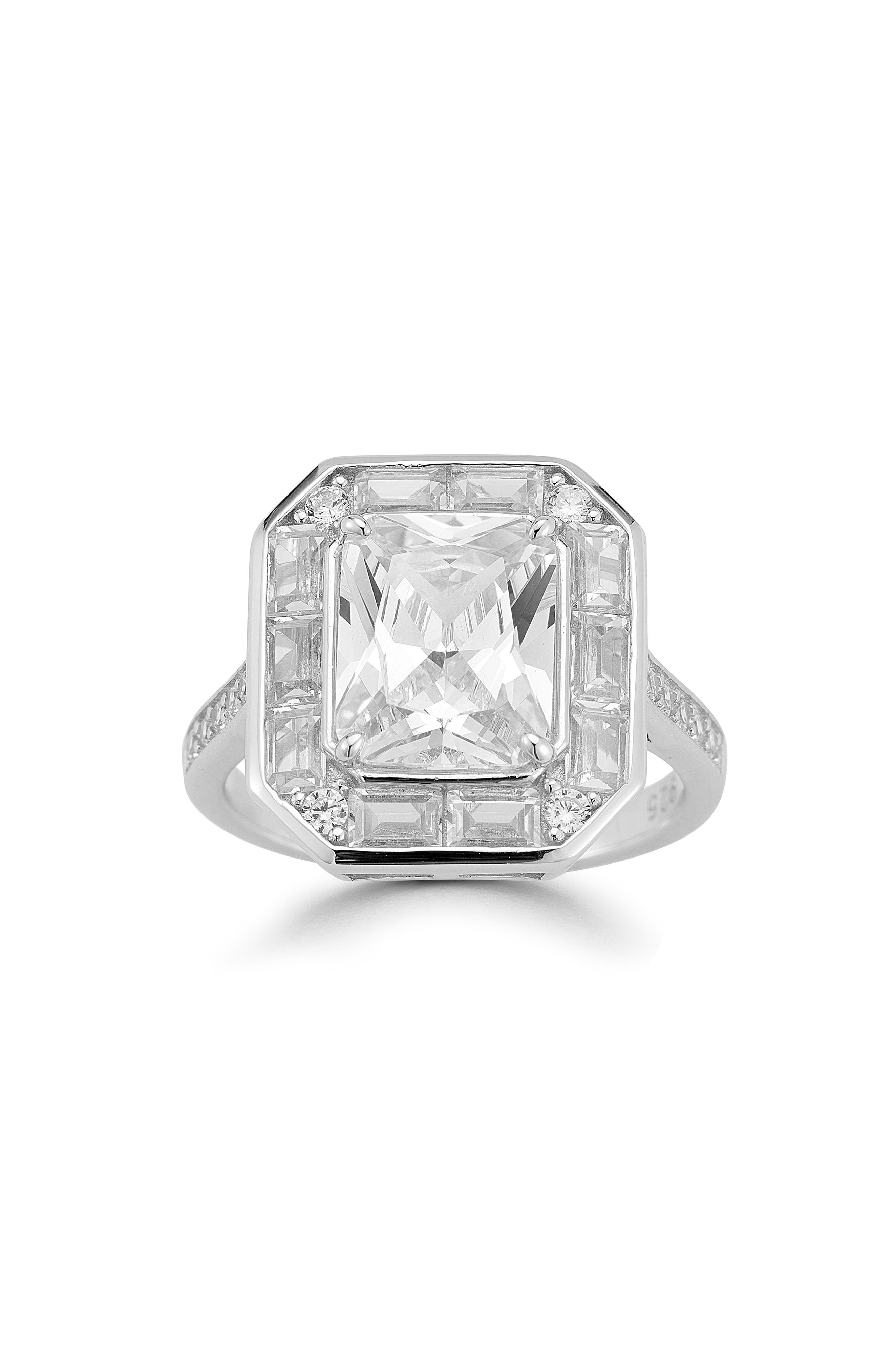 CHLOE AND MADISON CZ Halo Ring | Nordstromrack