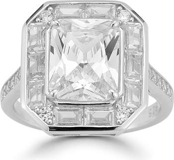 CHLOE AND MADISON CZ Halo Ring | Nordstromrack