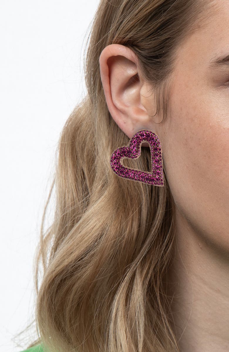 Deepa Gurnani Bia Crystal Pavé Heart Drop Earrings | Nordstromrack