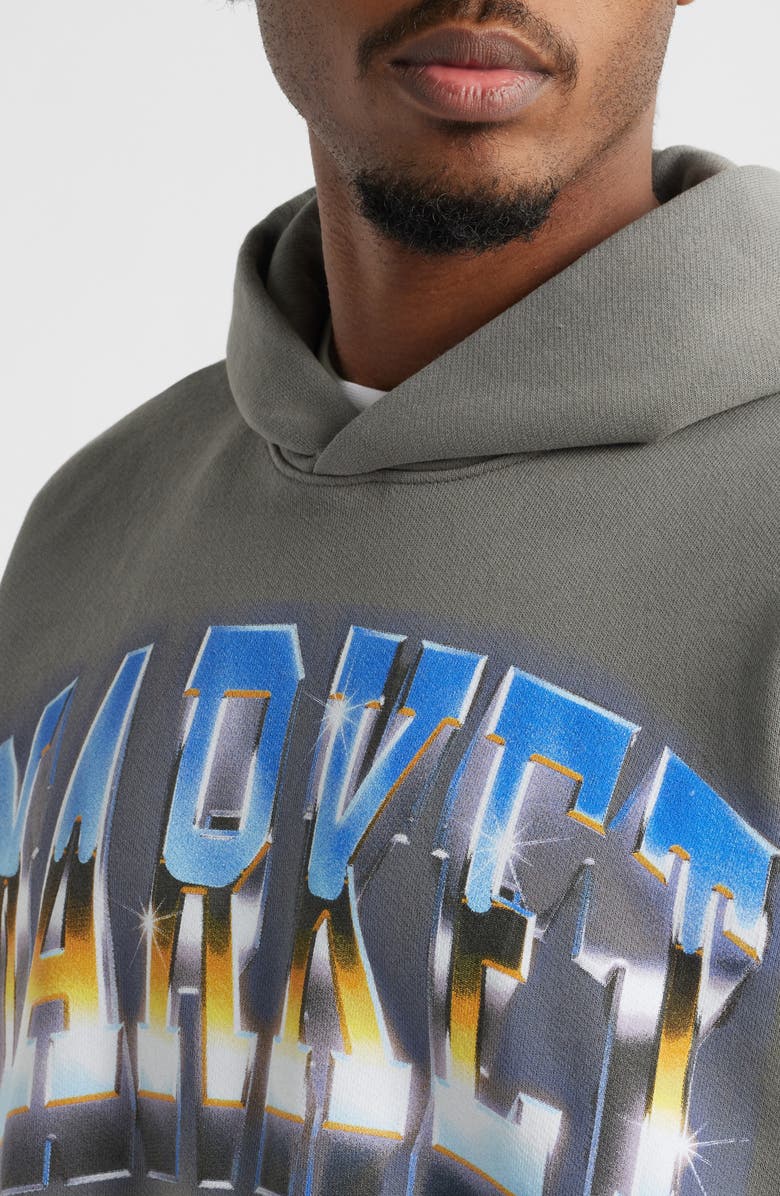 MARKET Chrome Arc Logo Cotton Graphic Hoodie | Nordstromrack