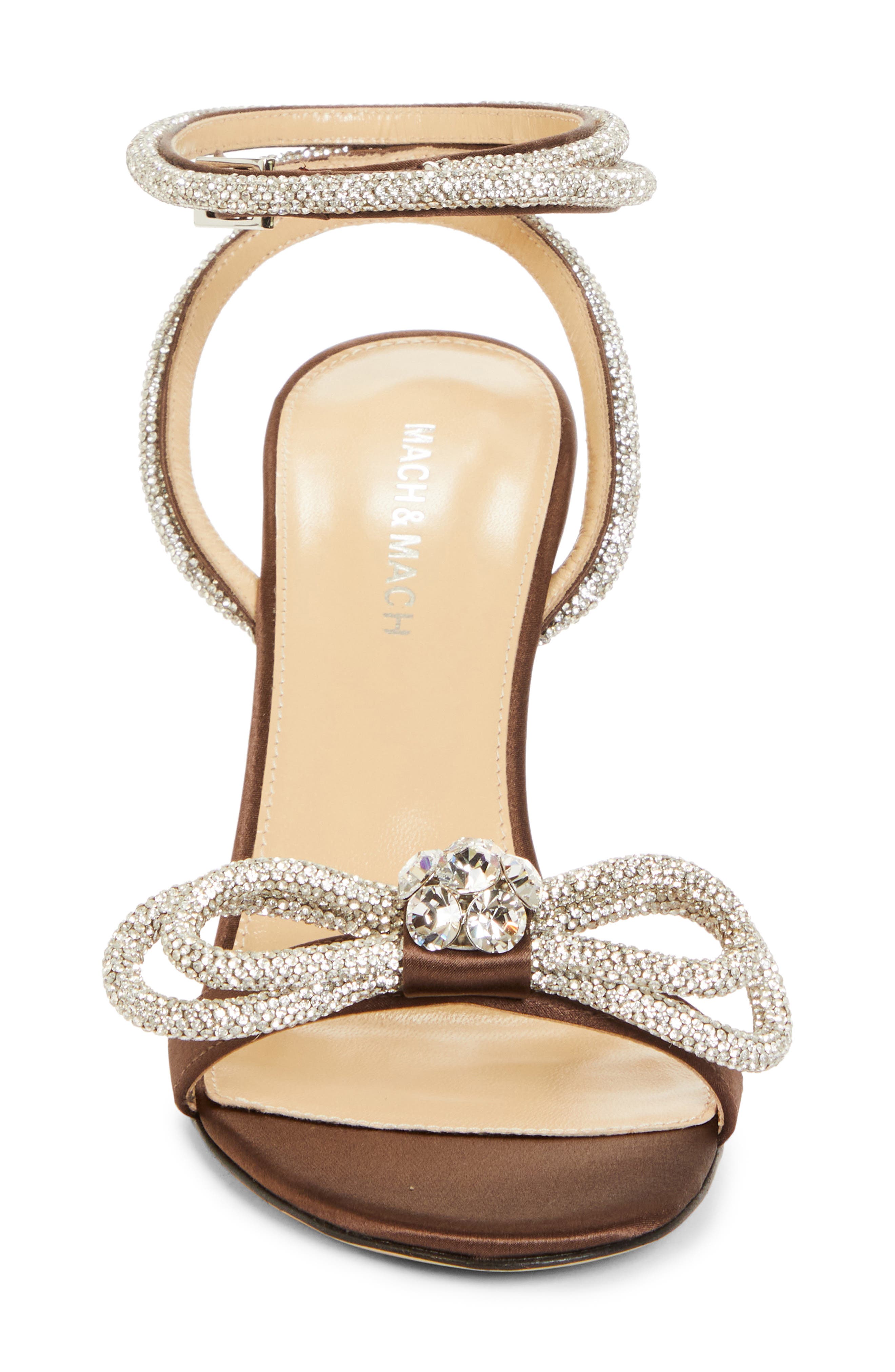 Mach & Mach Double Crystal Bow Sandal (Women) | Nordstromrack