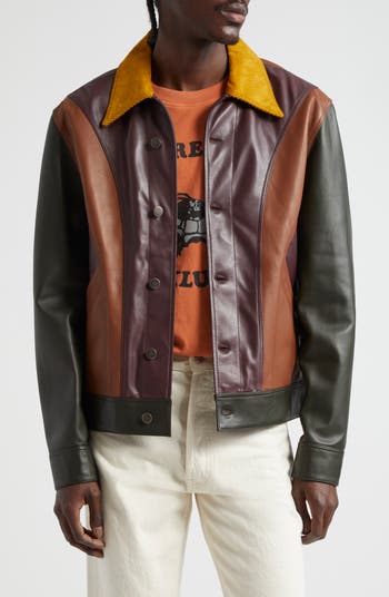 Nicholas Daley Rebel Paneled Leather Jacket | Nordstrom