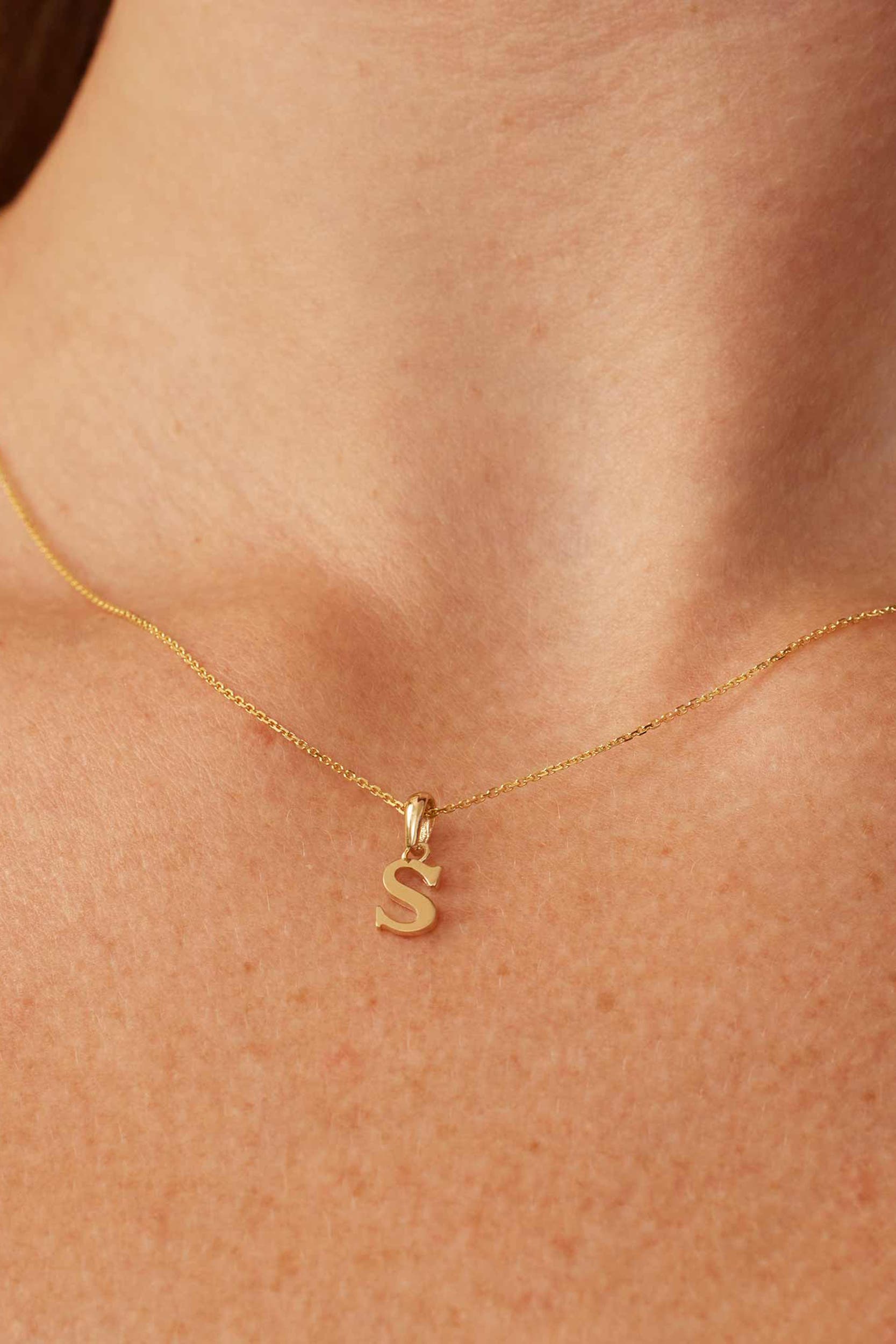 Oradina 14K Gold My Letter Initial Pendant Necklace | Nordstrom