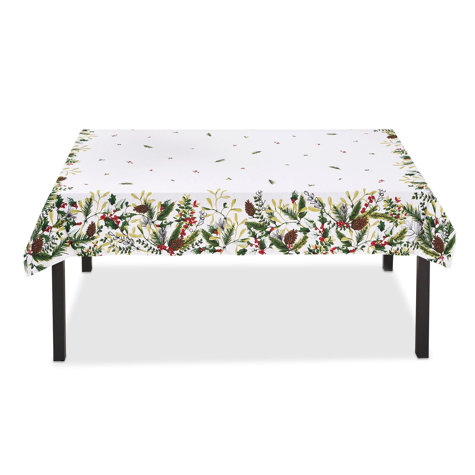 tag Winter Sprig Cotton Tablecloth Multicolor Christmas Design | Nordstrom